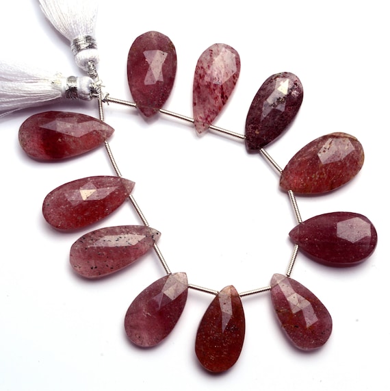 Natural Gemstone Strawberry Color Quartz Faceted 11x20 to | Etsy