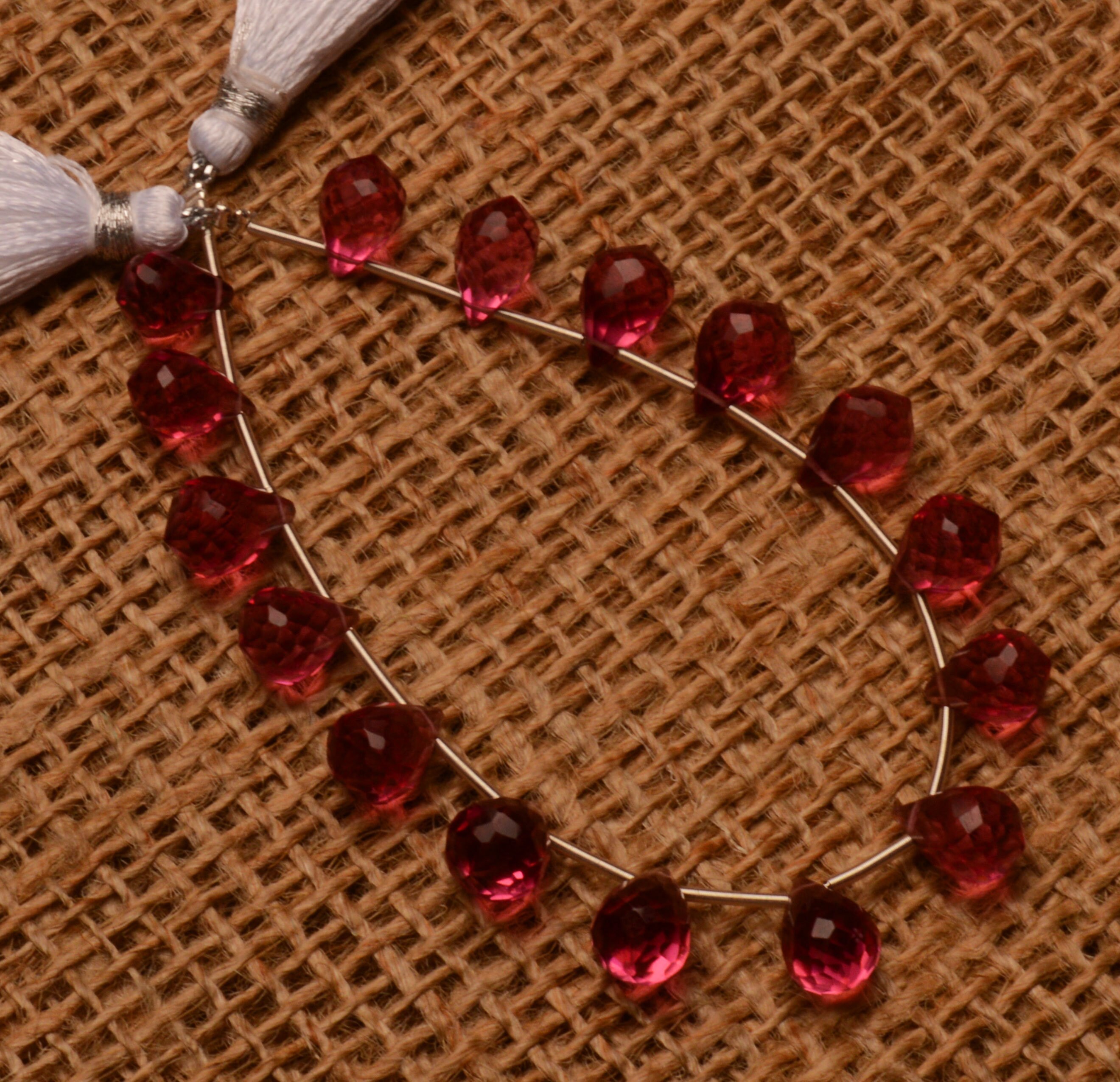Rubellite Tourmaline Color Hydro Quartz Faceted 10x7 Mm Size Teardrop ...