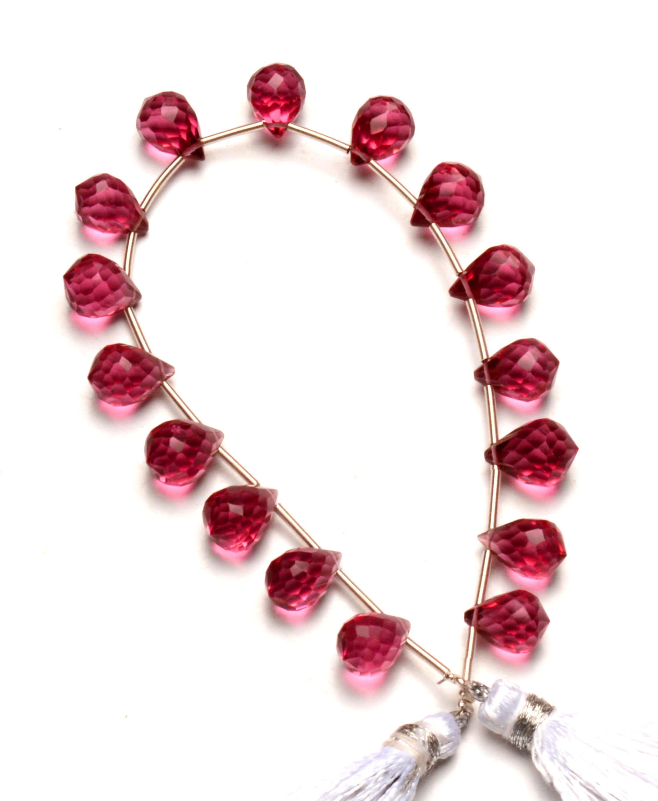 Rubellite Tourmaline Color Hydro Quartz Faceted 10x7 Mm Size Teardrop ...