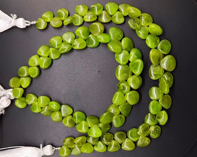 Natural Gem Vesuvianite or Green Idocrase, Smooth Heart Shape, 7 to 10 ...