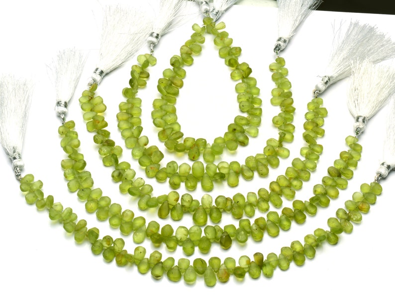 Natural Gemstone Olive Green Raw Peridot, Rough Unpolished Pear ...