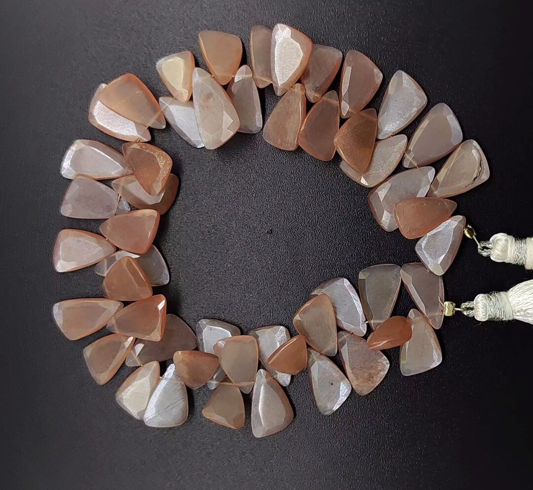 Natural Brown Moonstone Gem, Faceted Sail Shape Beads, 12x7 to 13x8 Mm ...