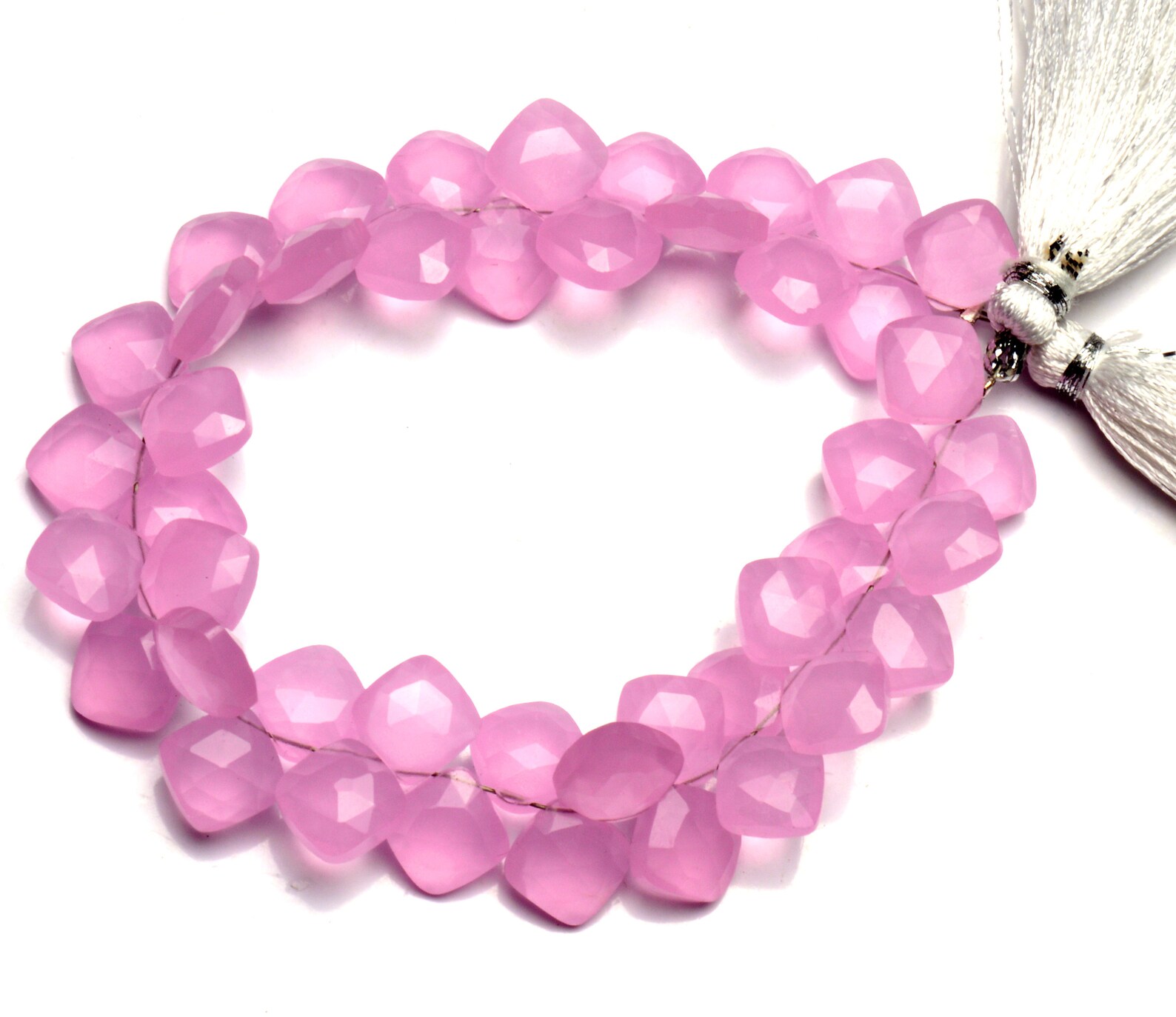 Rose Quartz Color Hydro Quartz Faceted 8MM Approx Size Cushion | Etsy