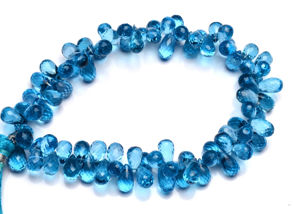 Natural Gemstone Swiss Blue Color Topaz 10x6 to 11x6mm Size - Etsy