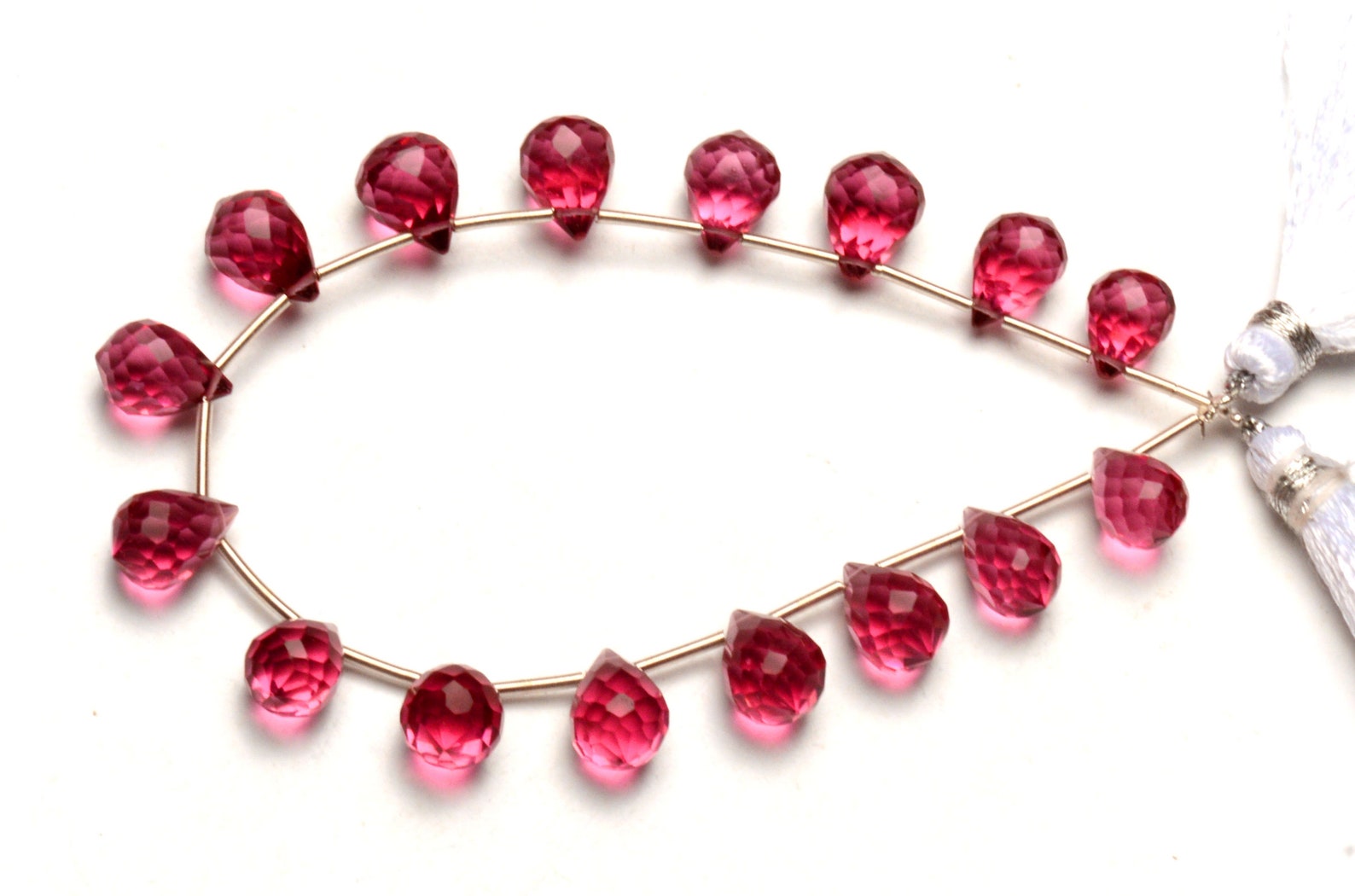 Rubellite Tourmaline Color Hydro Quartz Faceted 10x7 Mm Size Teardrop ...