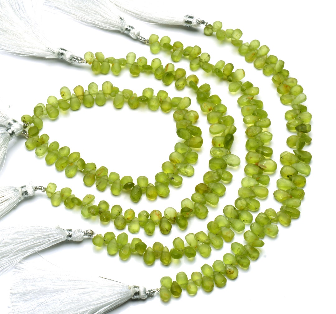 Natural Gemstone Olive Green Raw Peridot, Rough Unpolished Pear ...