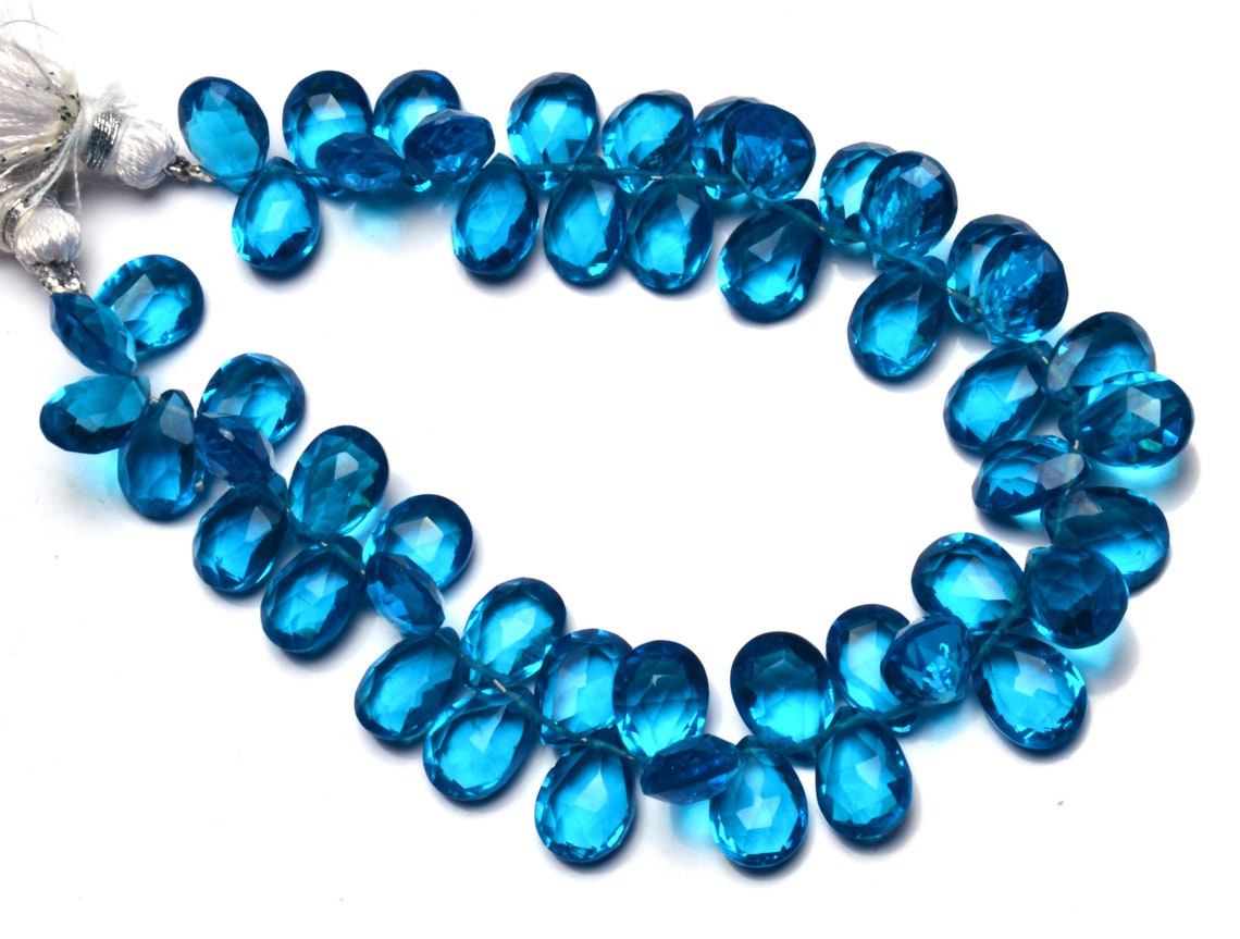 Neon Apatite Color Hydro Quartz Faceted 9x7mm Approx. Pear - Etsy