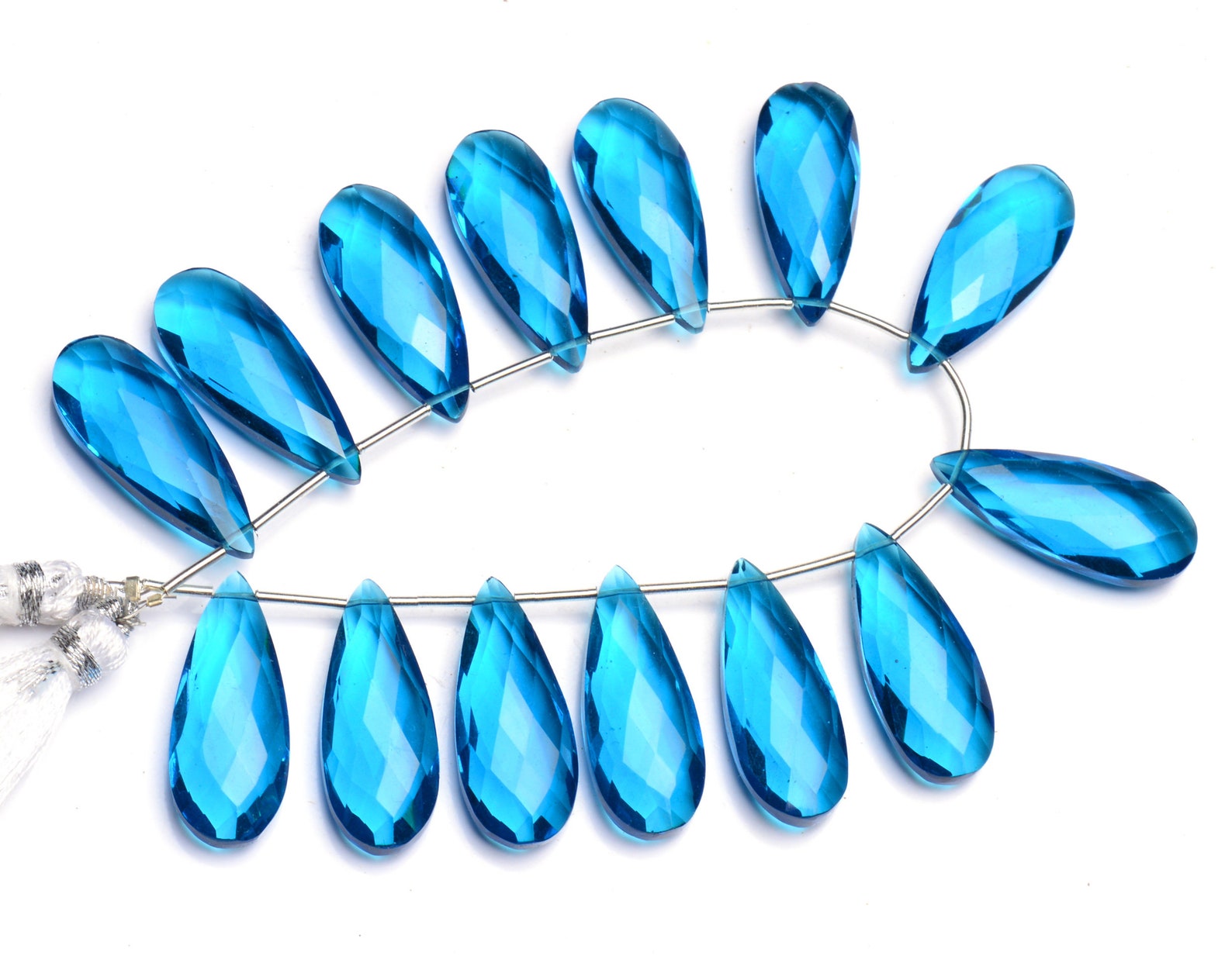 Neon Apatite Color Hydro Quartz Faceted 25x10MM Approx Size | Etsy