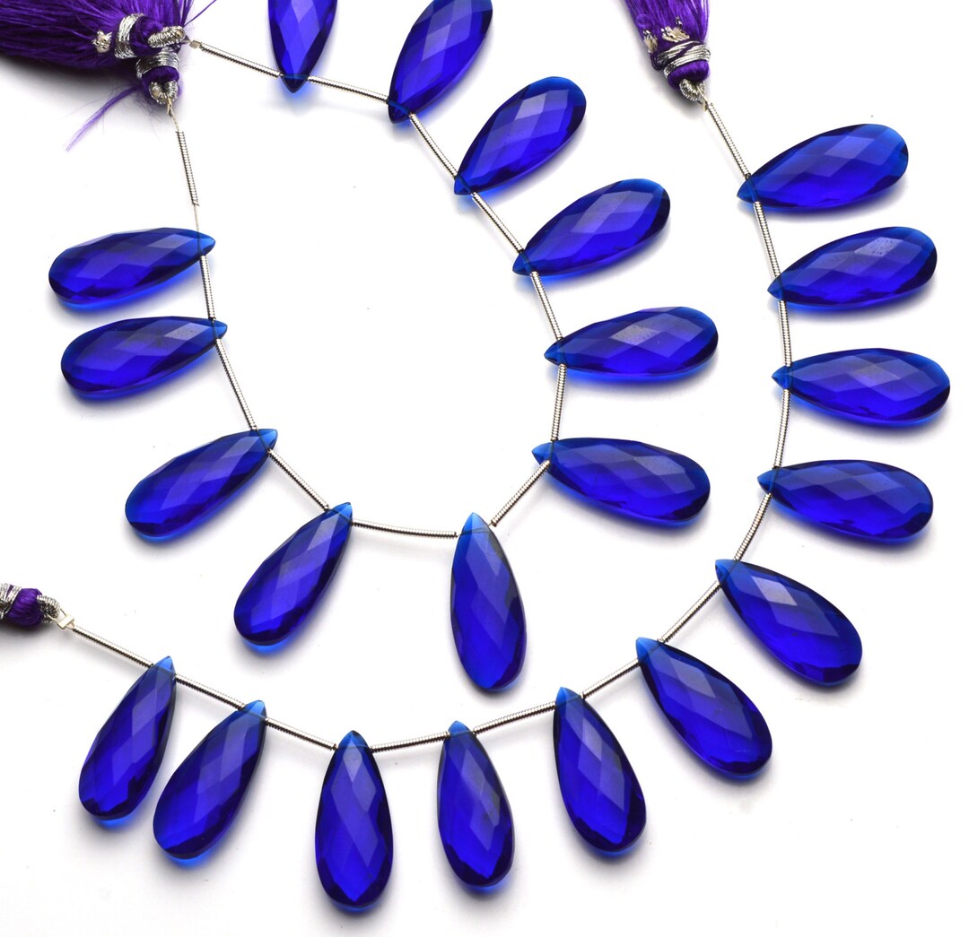 Kyanite Blue Color Hydro Quartz Facet 10x25mm Approx. Long Pear Shape ...