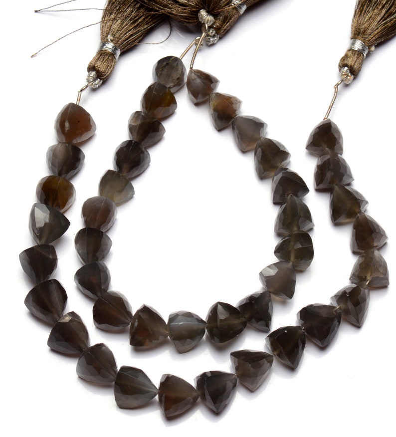 Natural Gemstone Black Moonstone Beads 10MM Size 3D Trillion - Etsy