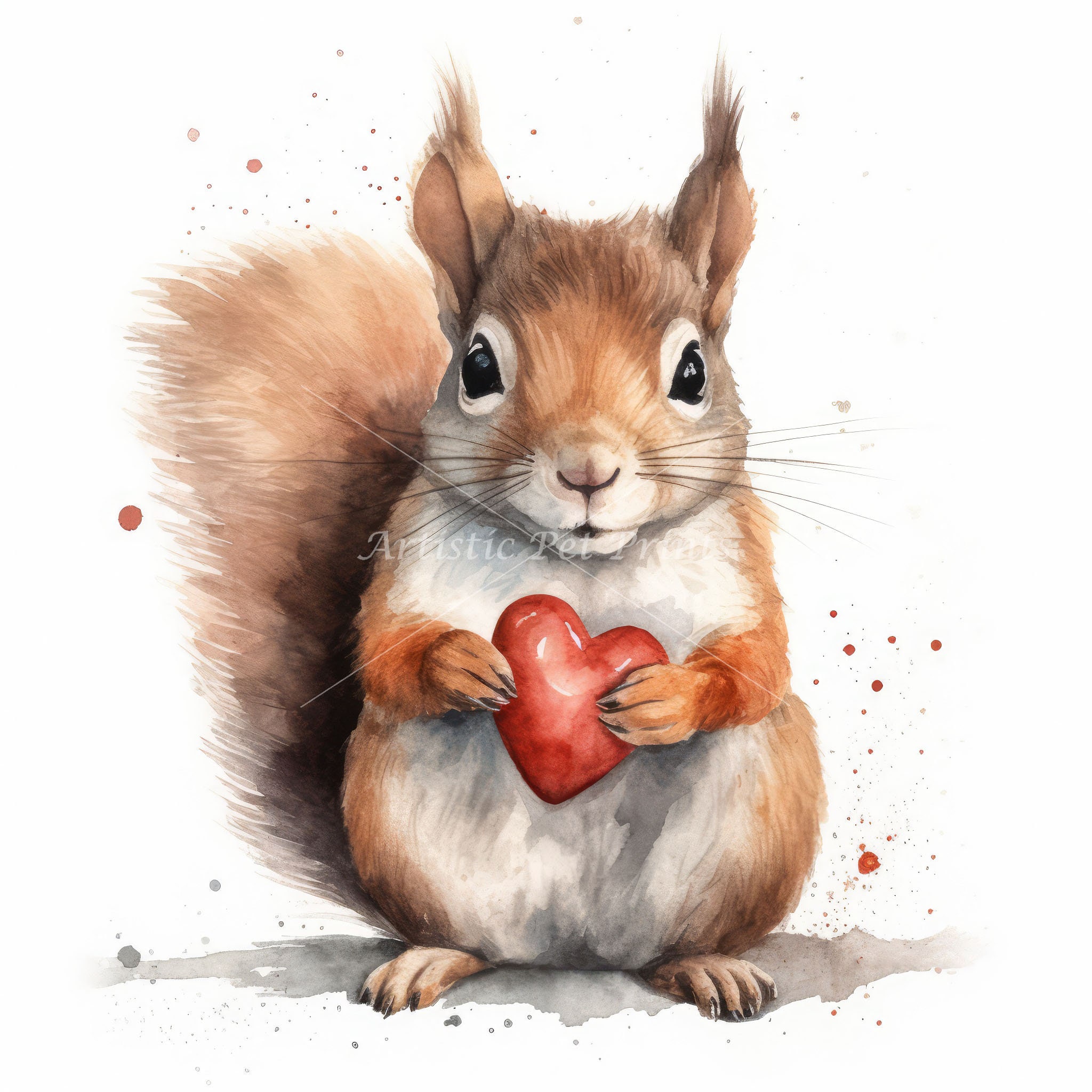 Squirrel and Heart Clipart - 10 High Quality JPG Images - Digital ...