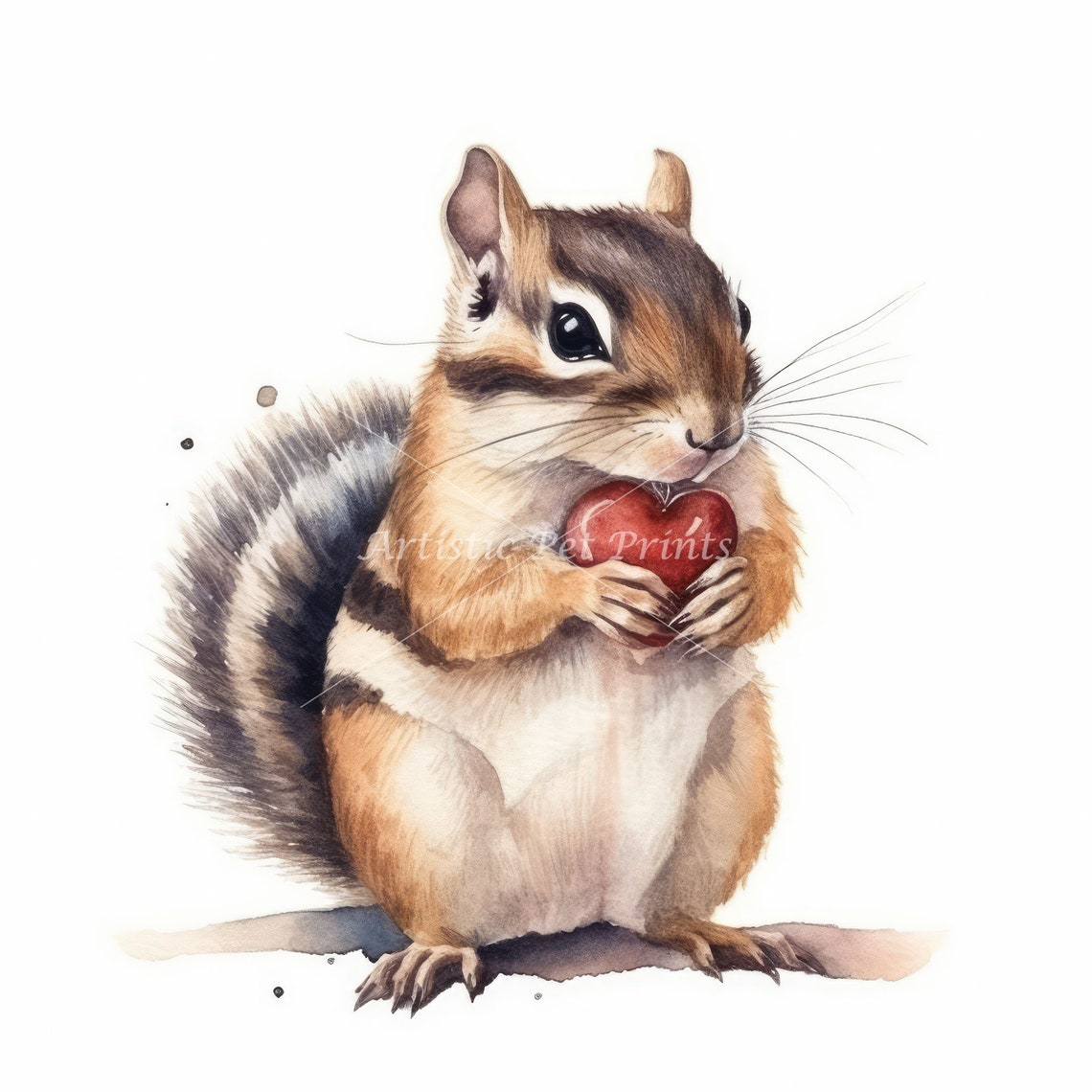 Chipmunk and Heart Clipart - 10 High Quality JPG Images - Digital ...