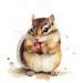 Chipmunk and Heart Clipart - 10 High Quality JPG Images - Digital ...