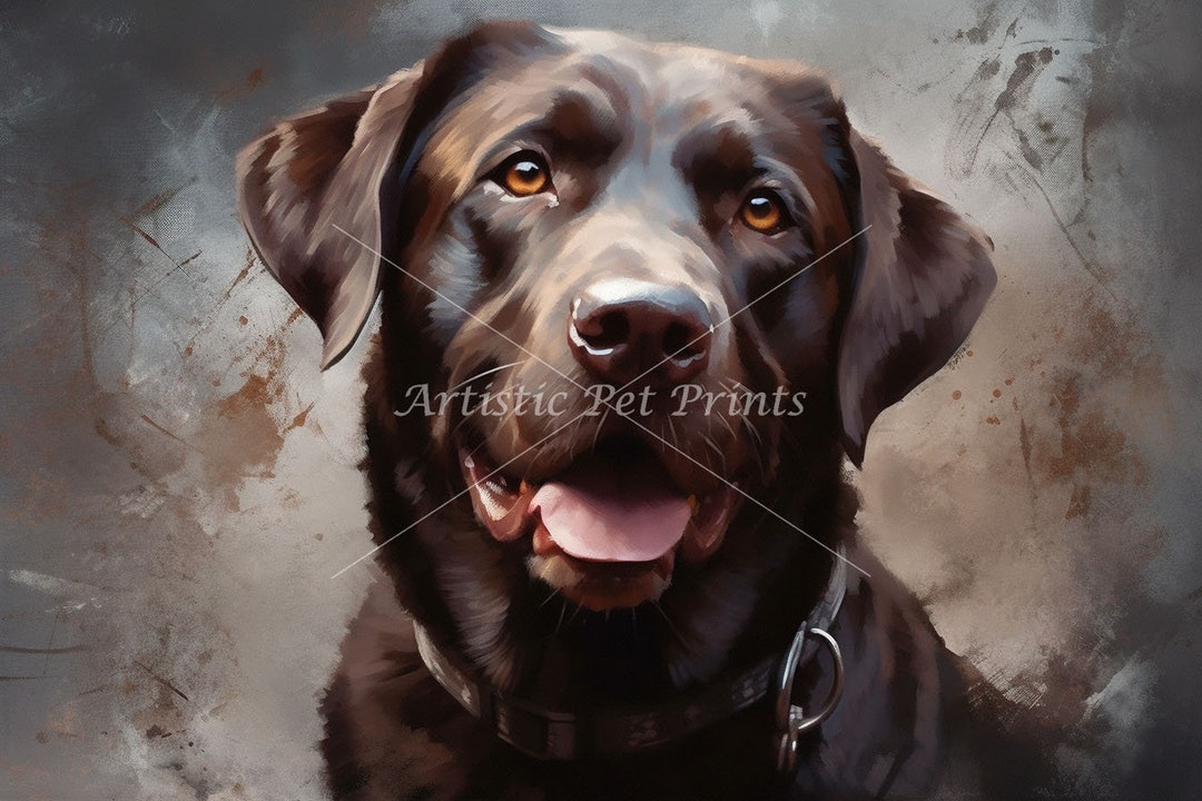 Chocolate Labrador Art - 10 High Quality Jpg's - Digital Download ...