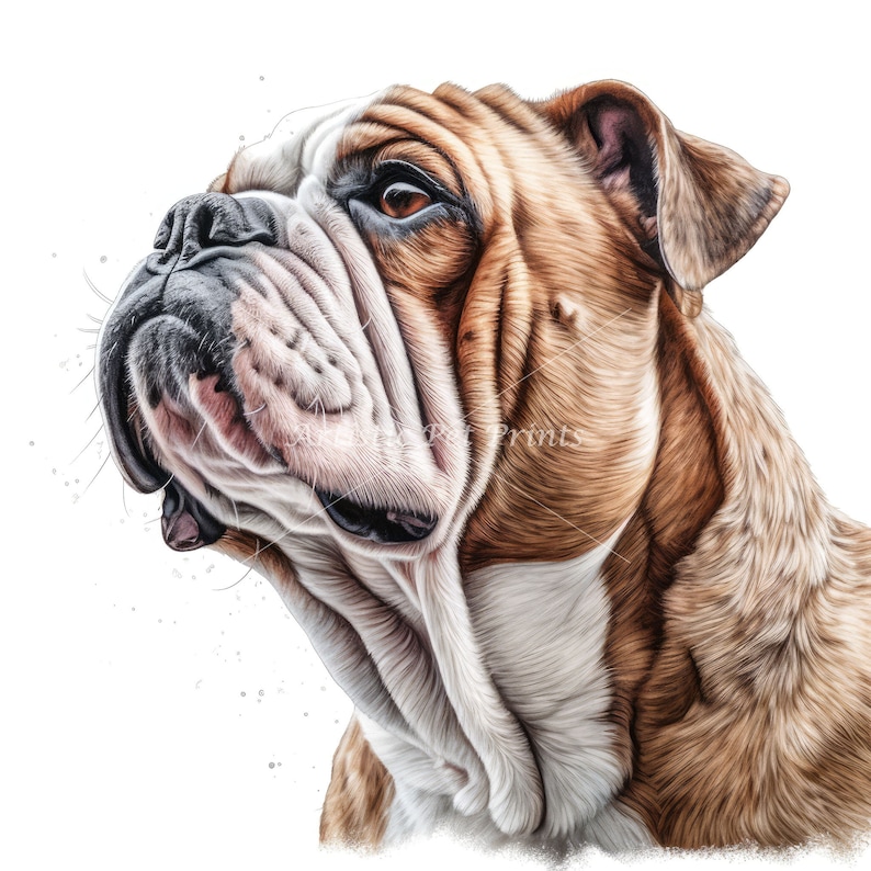Bulldog Clipart - 10 High Quality Watercolor Jpg's - Digital Download ...