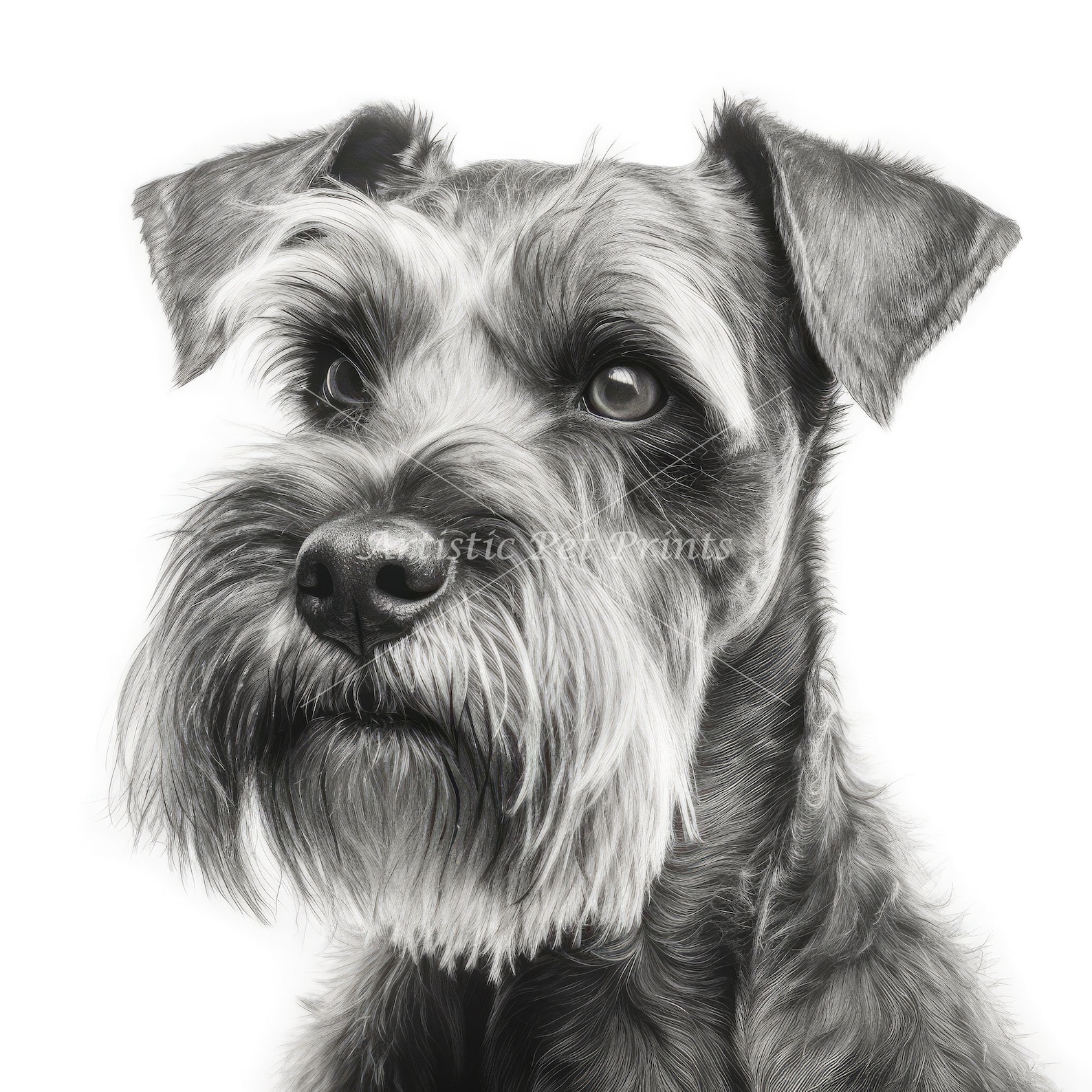 Schnauzer Sketch Drawings - 10 High Quality Jpg's - Digital Download ...