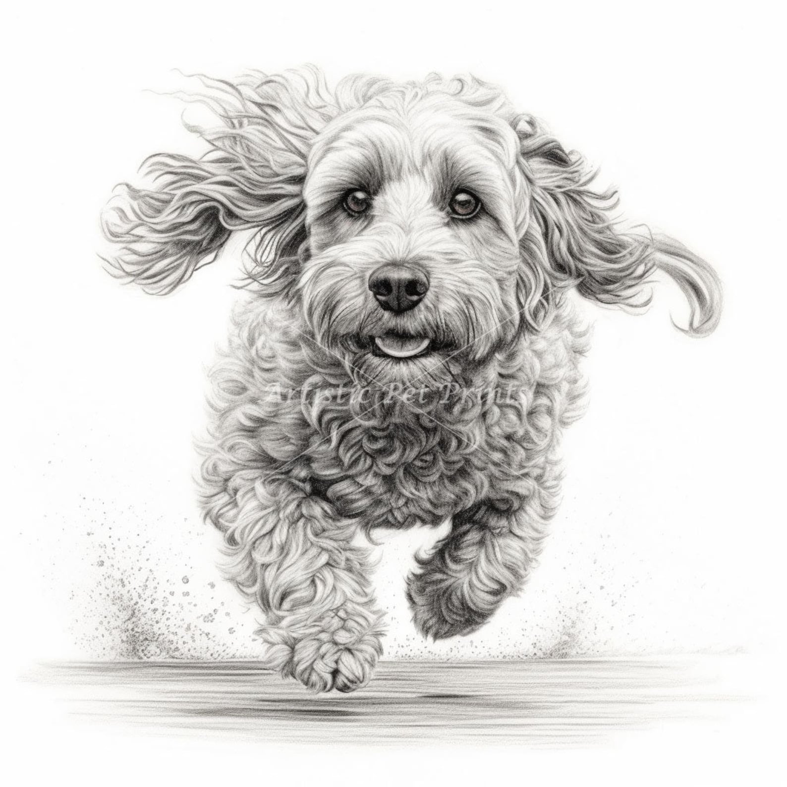 Cockapoo Sketch Drawings - 12 High Quality Jpg's - Digital Download ...