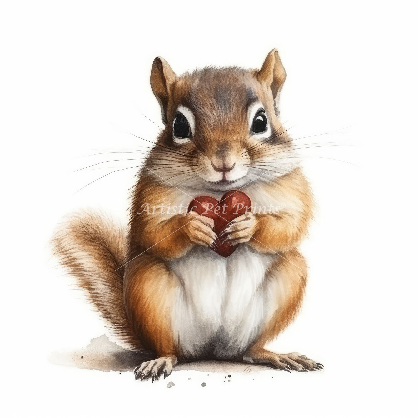 Chipmunk and Heart Clipart - 10 High Quality JPG Images - Digital ...