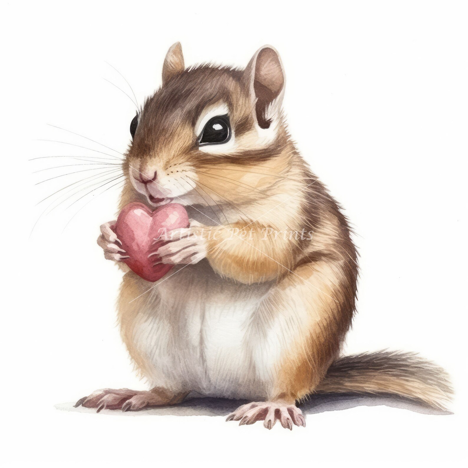 Chipmunk and Heart Clipart - 10 High Quality JPG Images - Digital ...
