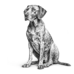 English Pointer Sketch Drawings - 12 High Quality Jpg's - Digital ...