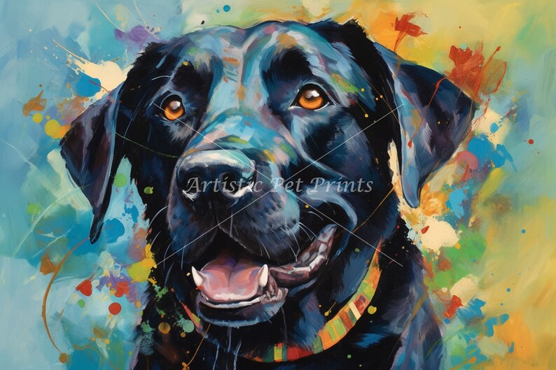 Black Labrador Art - 10 High Quality Jpg's - Digital Download! - Black ...