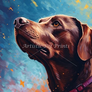 Chocolate Labrador Art - 10 High Quality Jpg's - Digital Download ...