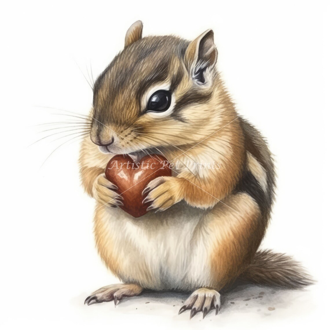 Chipmunk and Heart Clipart - 10 High Quality JPG Images - Digital ...