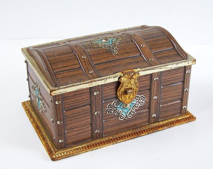 Boite en métal coffret de pirate imitation bois vintage - Etsy France