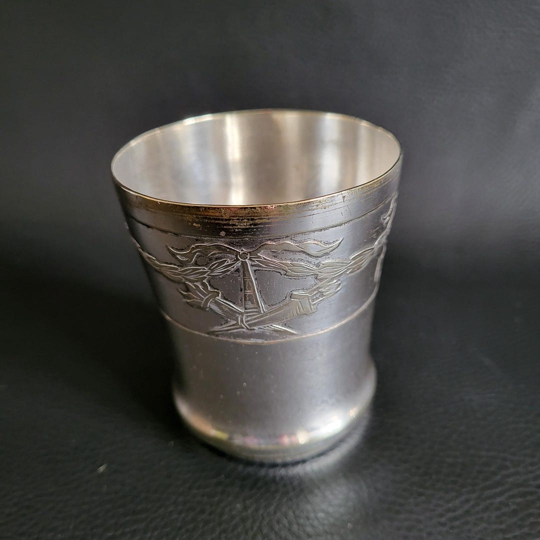 Silver Plated Tumbler Musical Instrument Quiver and Arrows Decor ...