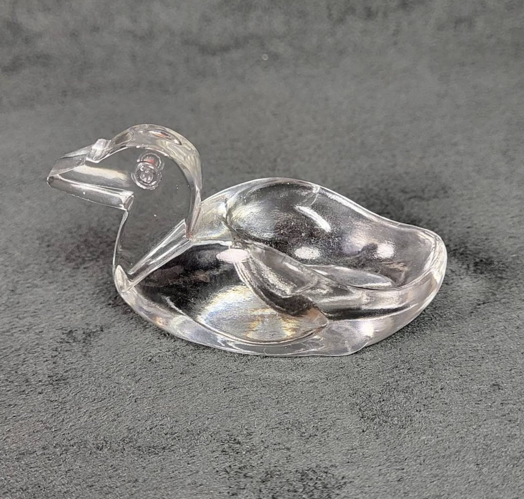 Baccarat Crystal Clear Duck Salt Cellar French Duck-shaped Baccarat ...