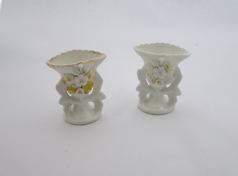 Pair of Wedding Vases Bride Vases White and Gold Porcelain | Etsy