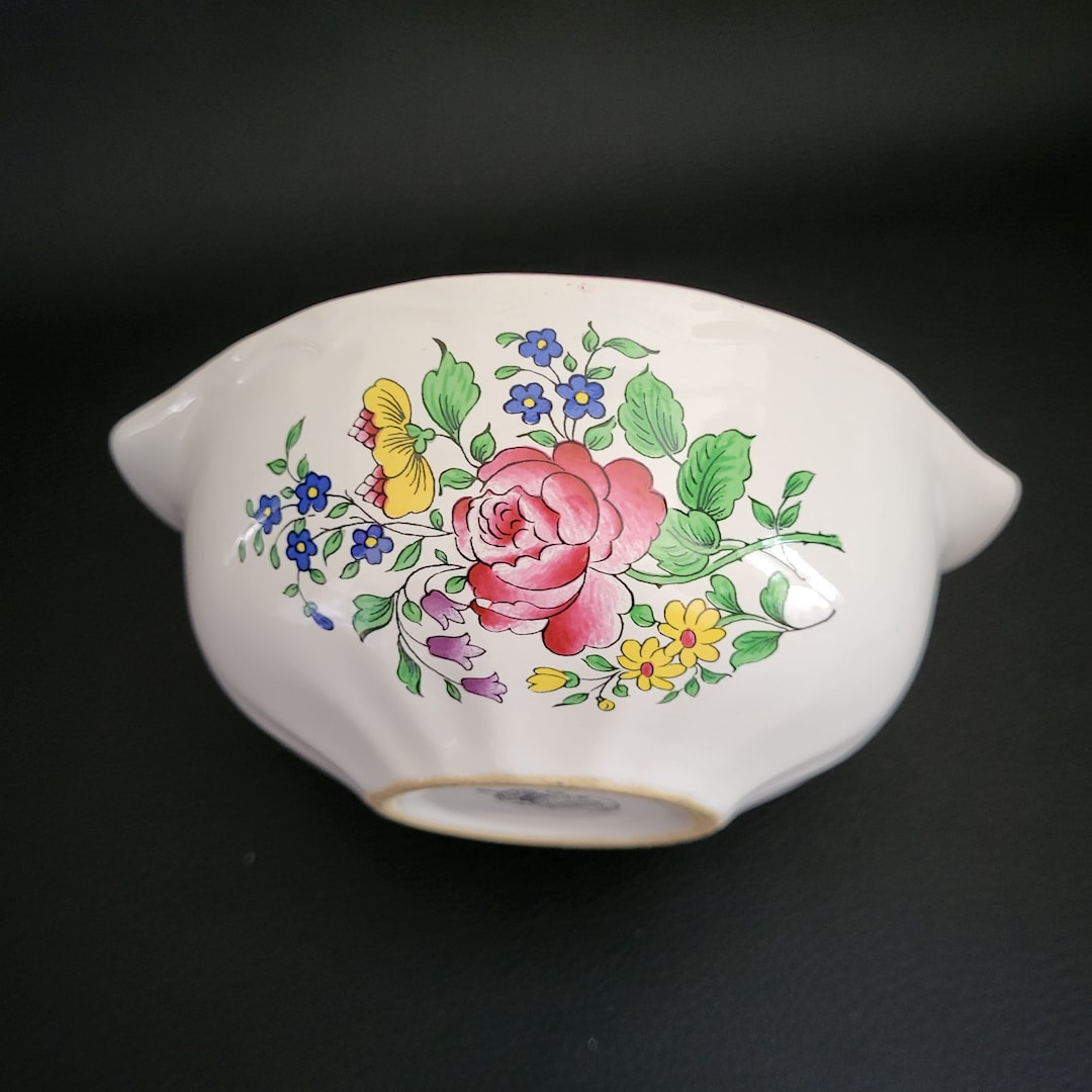 Luneville Café Au Lait Bowl Reverbere Fin Pattern Keller Et Guérin Ears ...