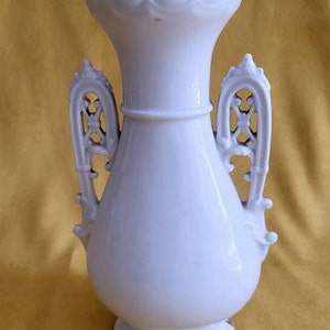 Vieux Paris Wedding Vase Church Vase Bride Vase White and Gold ...