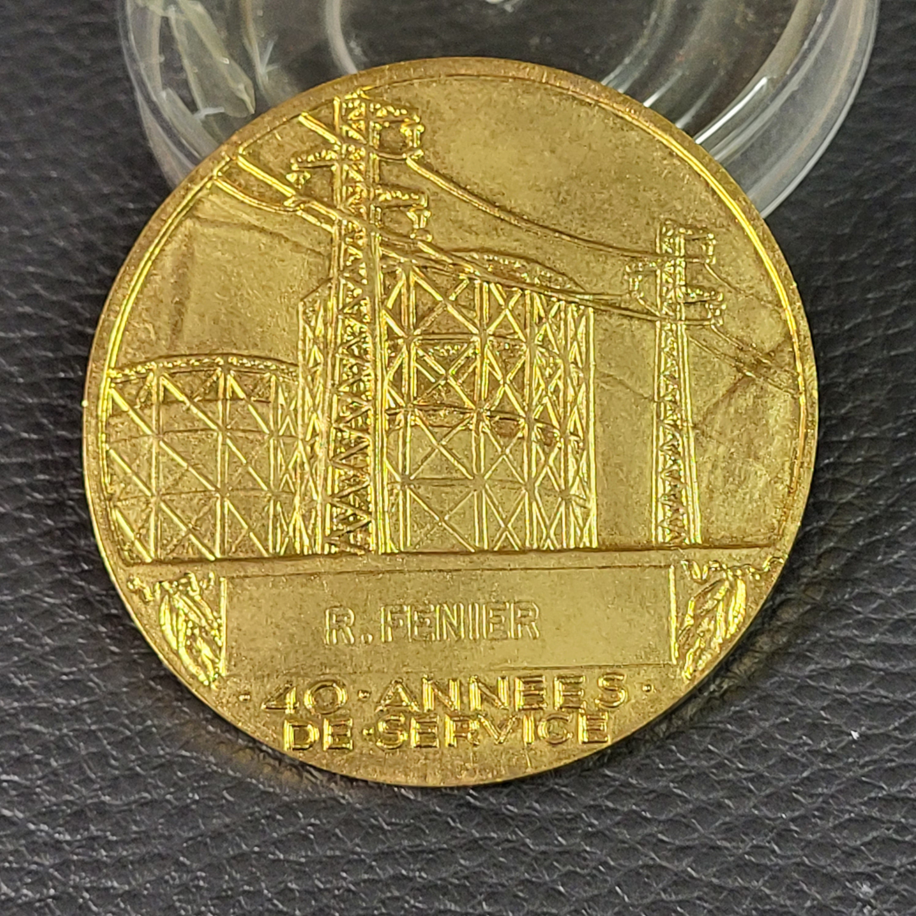 Long-service Medal 40 Years Work Table Medal Gilt Bronze - Etsy