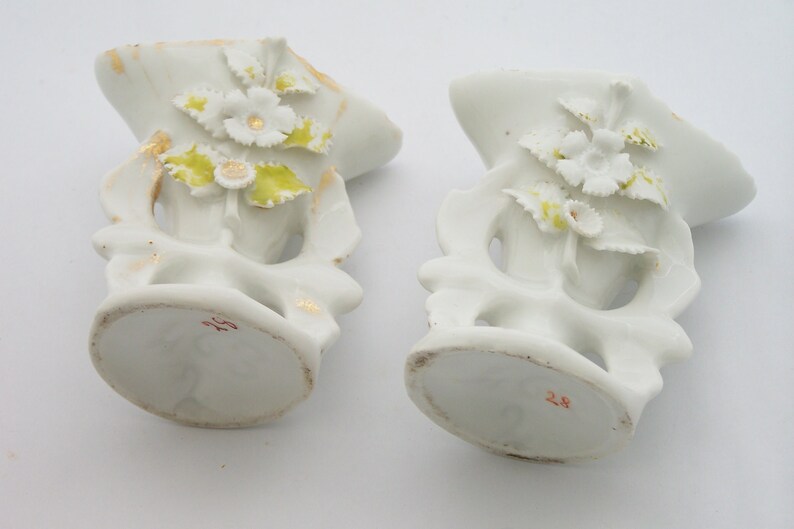 Pair of Wedding Vases Bride Vases White and Gold Porcelain | Etsy