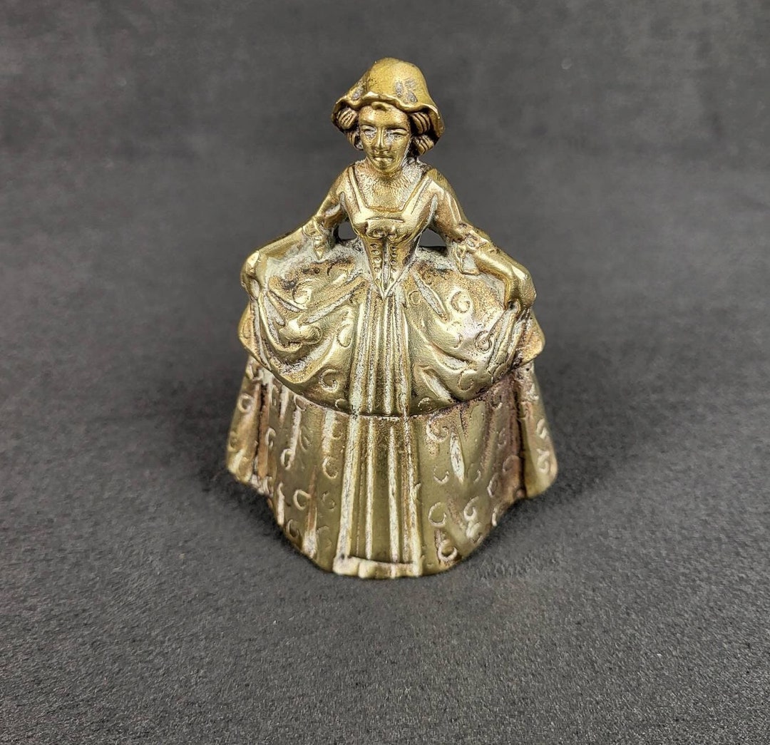 Southern Brass Lady Bell Hand Bell Table Bell Vintage - Etsy