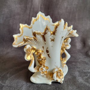 Wedding Vase Bride Vase White and Gold Porcelain Vase Church Altar Vase ...