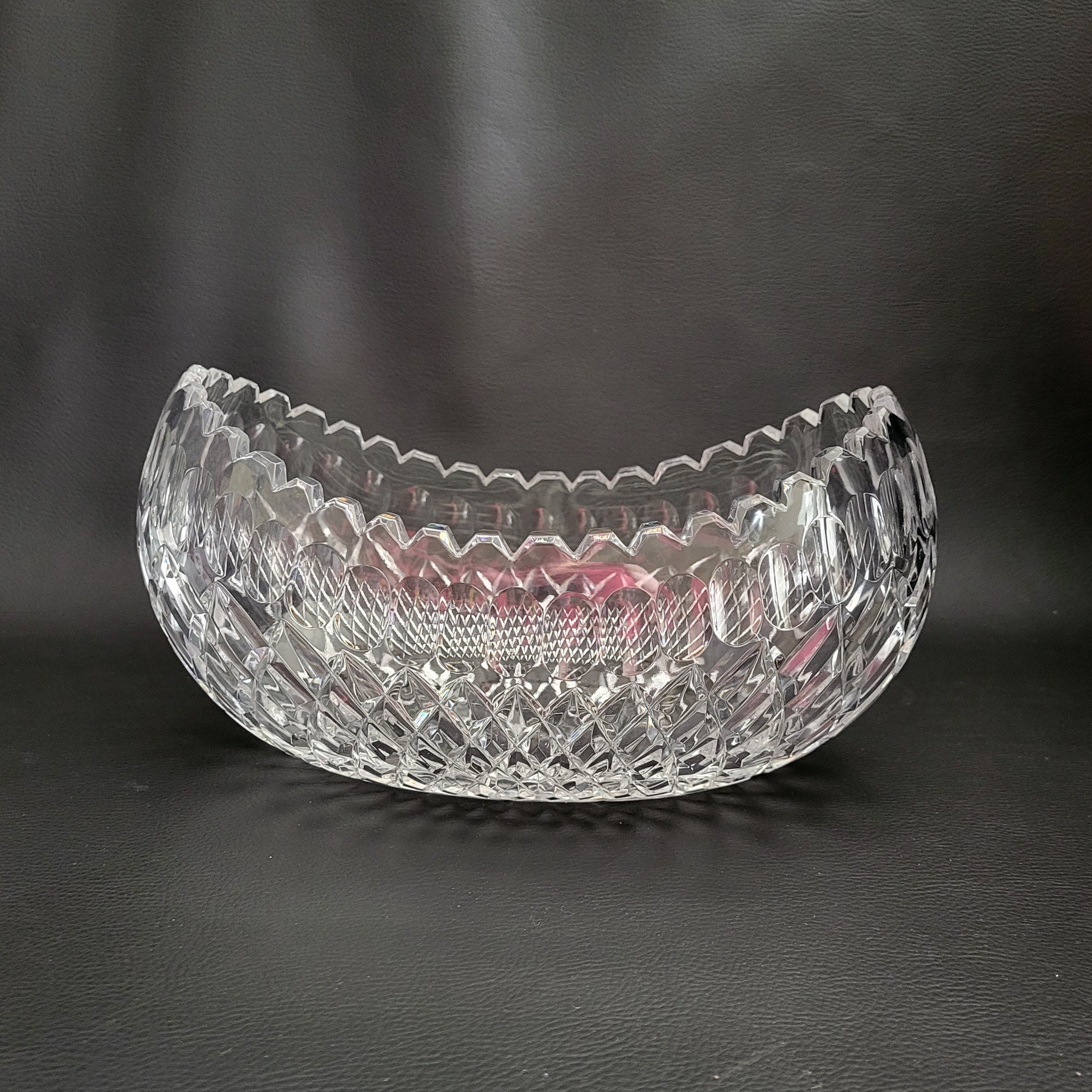 Crystal Fruit Dish or Planter Crystal Table Centerpiece Crystal Epergne ...