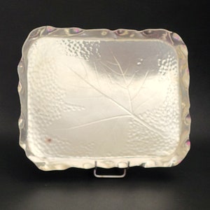 Rectangular Silver Plated Tray Calling Card Tray Hammered With Pattern ...