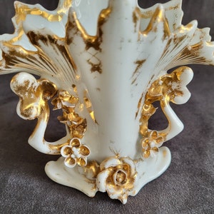 Wedding Vase Bride Vase White and Gold Porcelain Vase Church Altar Vase ...