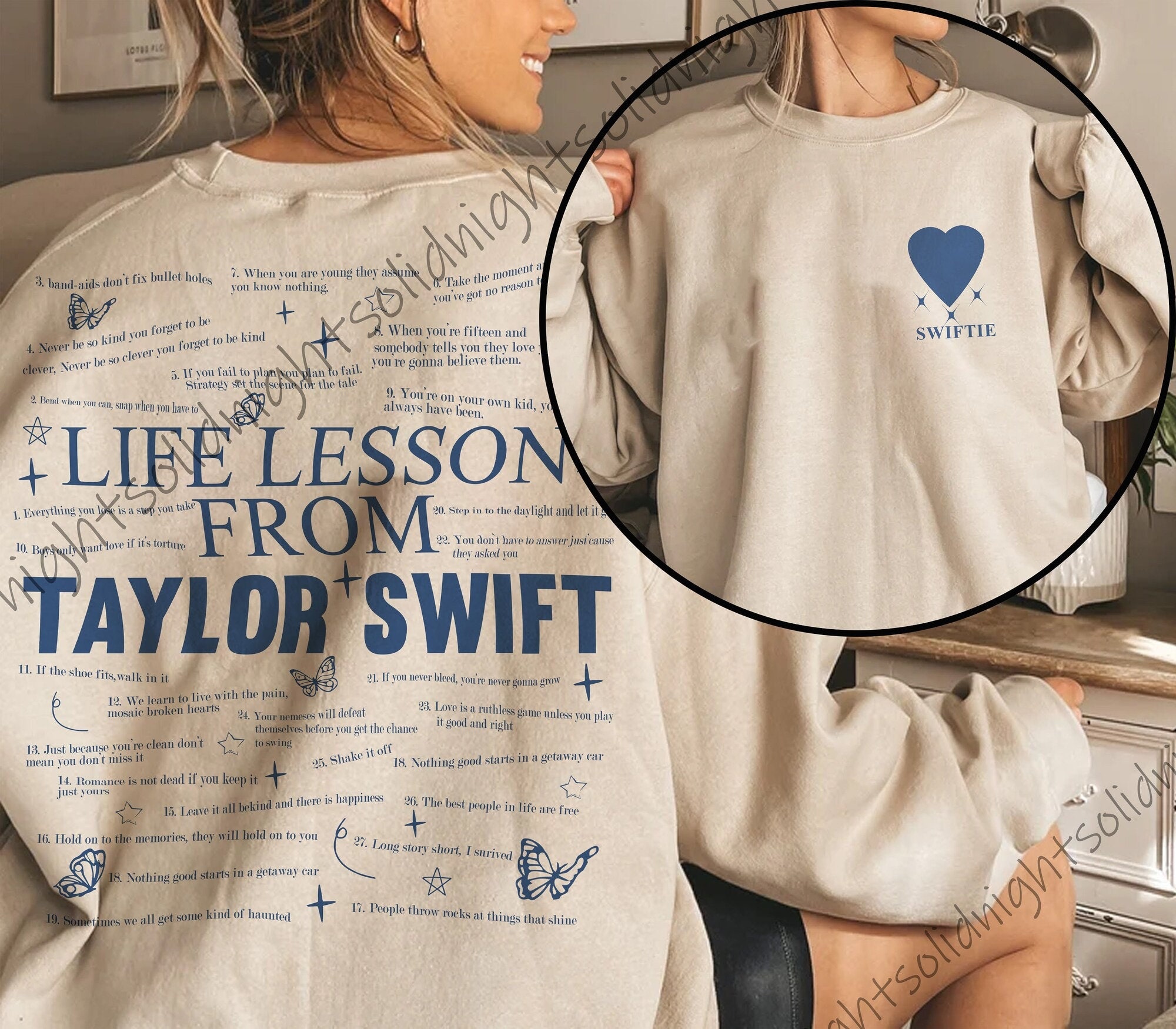 Life Lesson From Taylor Lyrics Sweatshirt, taylor version Merch, TSwift ...