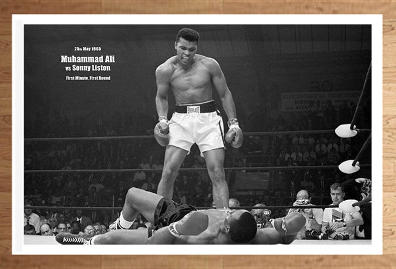 Muhammad Ali Vs Sonny Liston Knockout Print 11x17 - Etsy