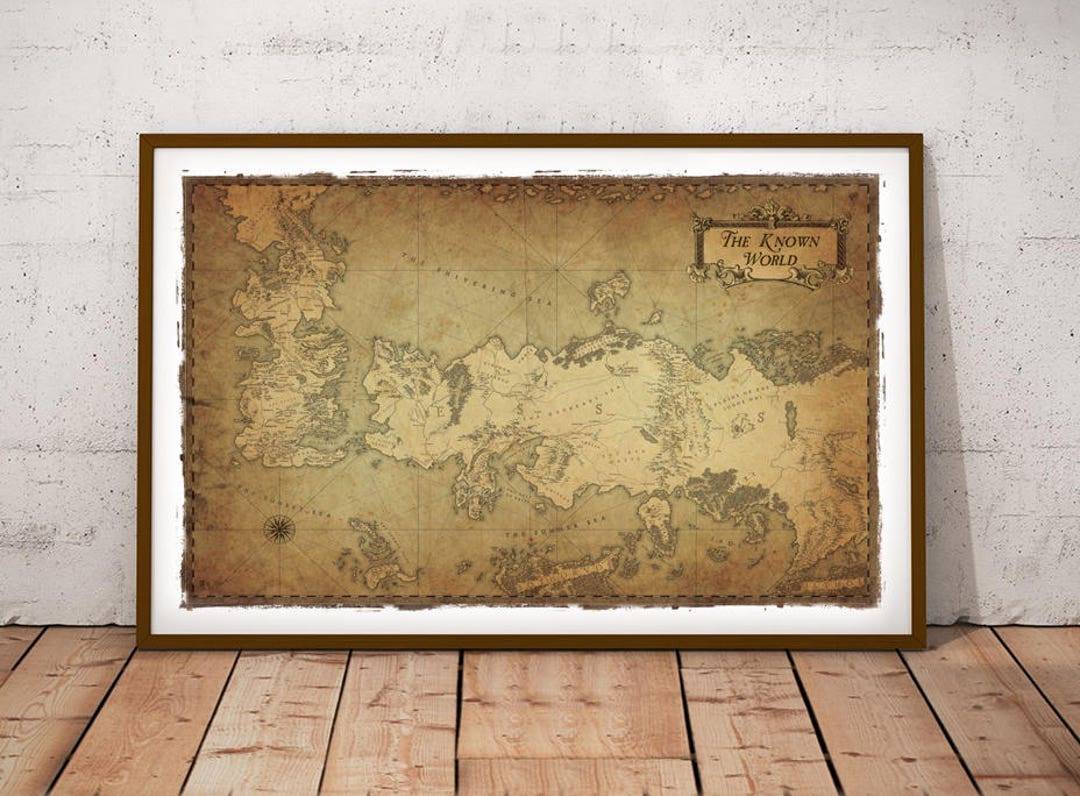 11X17 Game of Thrones Known World Map - Etsy