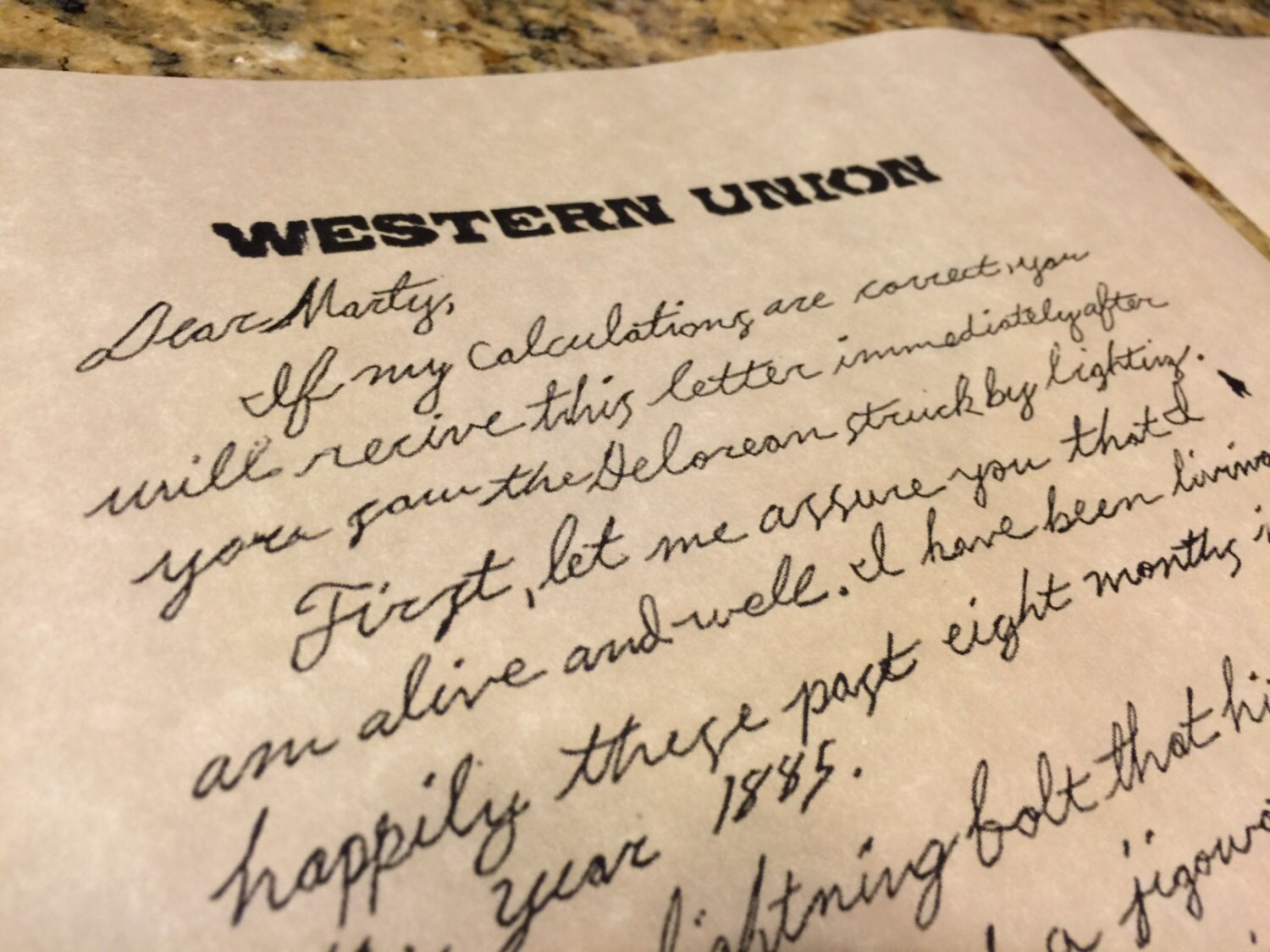 3 Western Union Letters Back to the Future 2 3 Movie Prop | Etsy