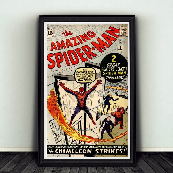 The Amazing Spiderman Comic Book Poster - Etsy