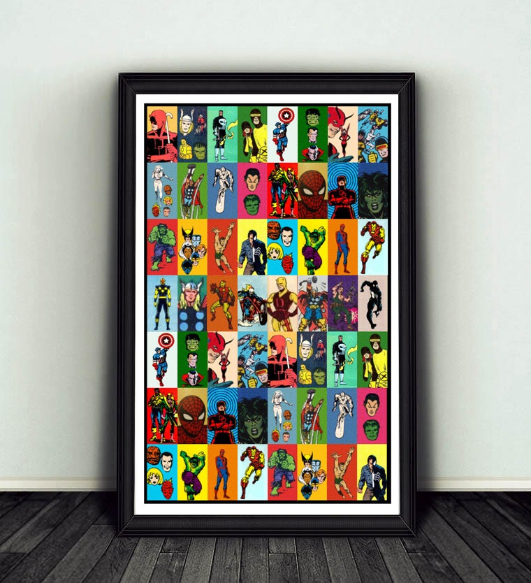 11x17 Marvel Comics Super Hero Collage Poster | Etsy