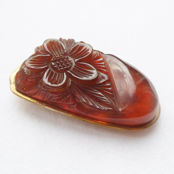 Bakelite Flower Pin - Etsy