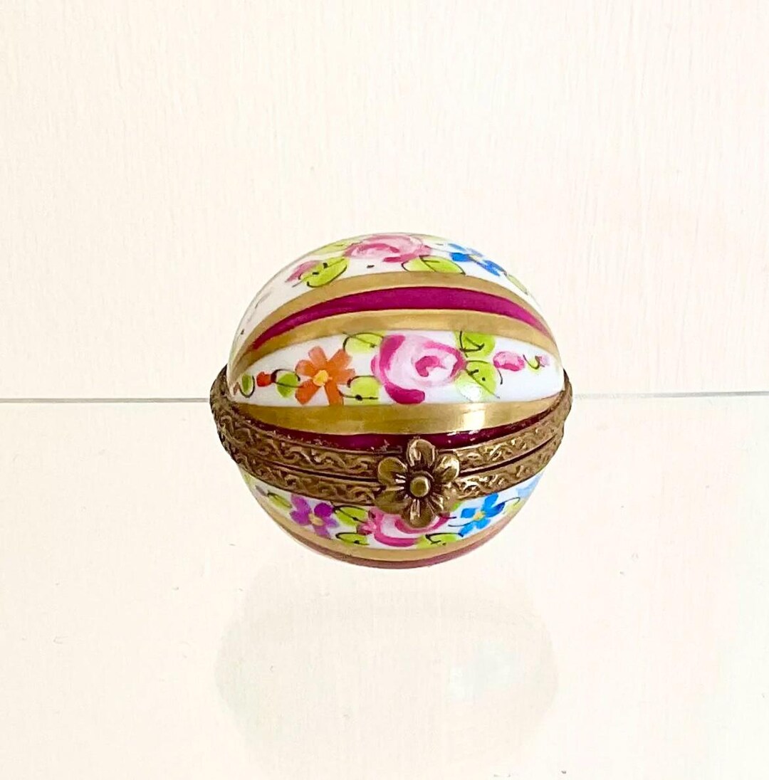 French Limoges Ring Box ~ Trinket Box ~ Signed Limoges Hand Painted ...