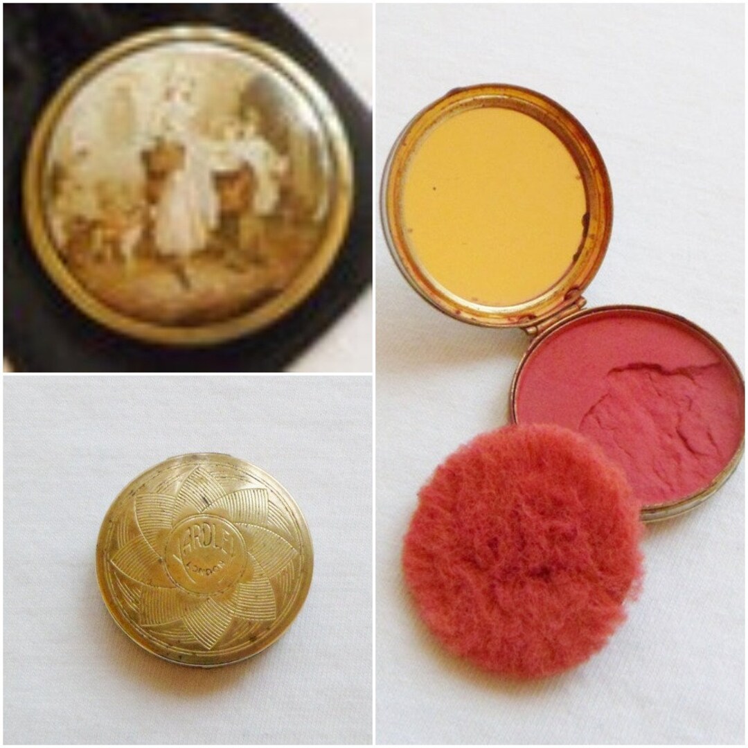Yardley Miniature Rouge Powder Puff Compact & Case ~ 1930's Yardley ...