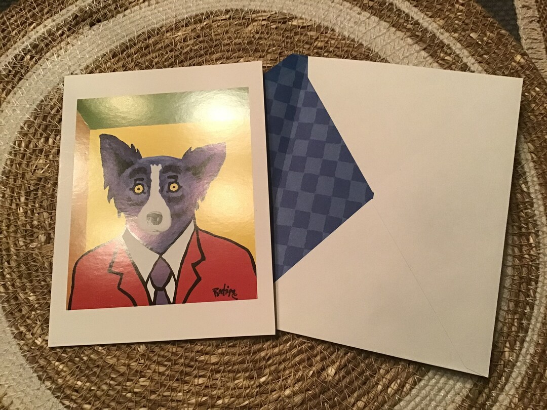 George Rodrigue Blue Dog Card ~ I Ain’t No Cartoon Dog ~ Collectible ...